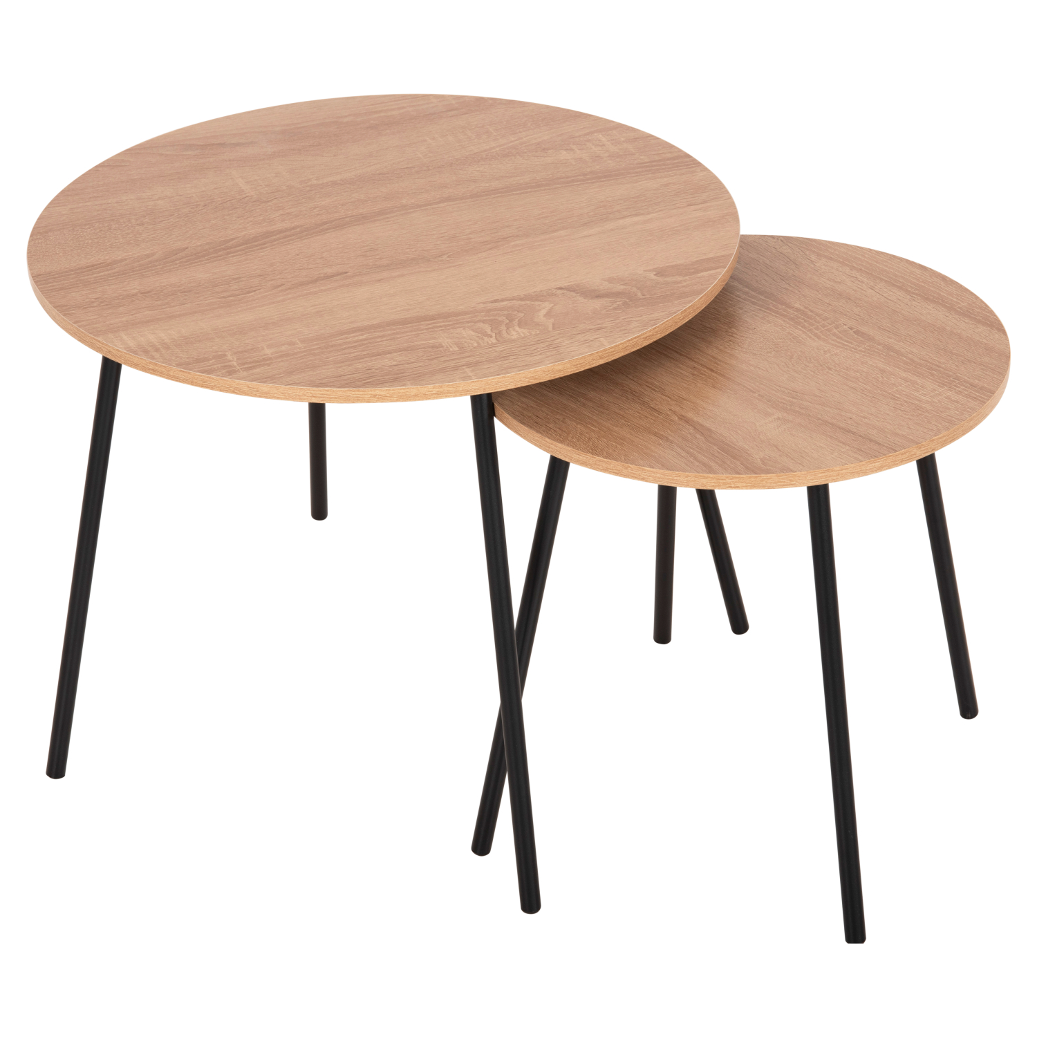 ΤΡΑΠΕΖΙΑ ΣΑΛΟΝΙΟΥ ΣΤΡΟΓΓΥΛΑ 2ΤΜΧ CUPPER HM9878.01 ΜΕΛΑΜΙΝΗ ΣΟΝΑΜΑ-ΜΑΥΡΟ ...